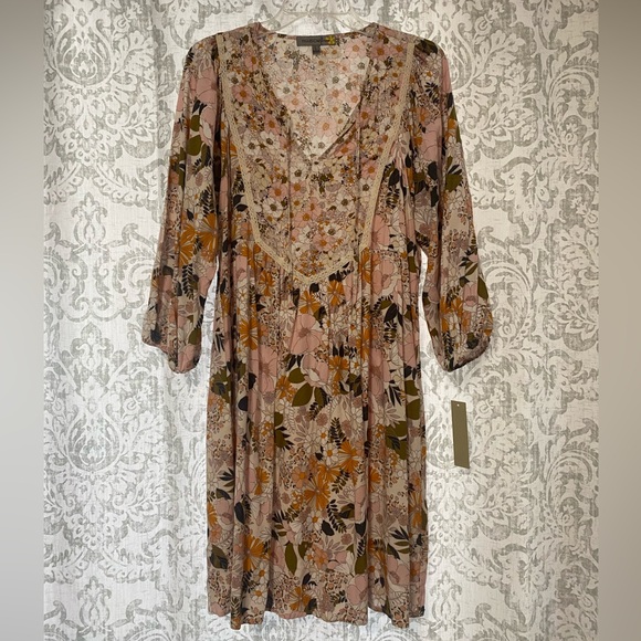 fig and flower | Dresses | Fig Flower Peasant Boho Crochet 34 Mixed ...